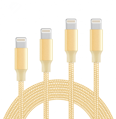 iphone nylon braided colorful aluminium alloy 2.4A fast charging ...